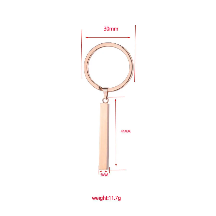 Factory Wholesale Geometric Cuboid Metal Keychains Custom Engraved Logo ...