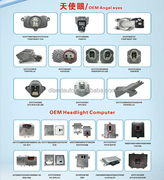 DLAND Retrofit Conversion Kit Car HID Xenon Headlight Projector Lens ...