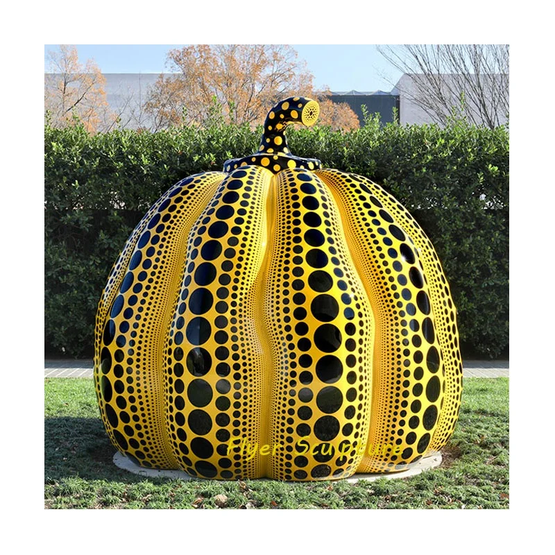 Outdoor Garden Decoration Giant Colorful Pumpkin Fiberglass Sculpture ...