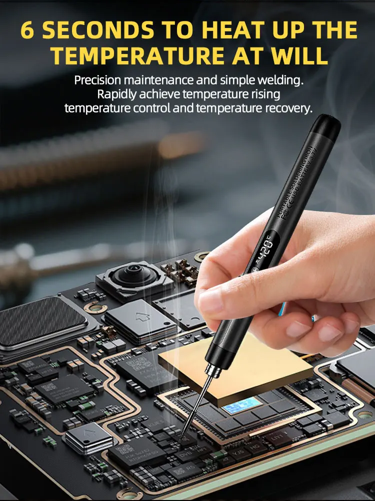 Portable Cordless Soldering Iron Kit - Fast Heating, Adjustable ...