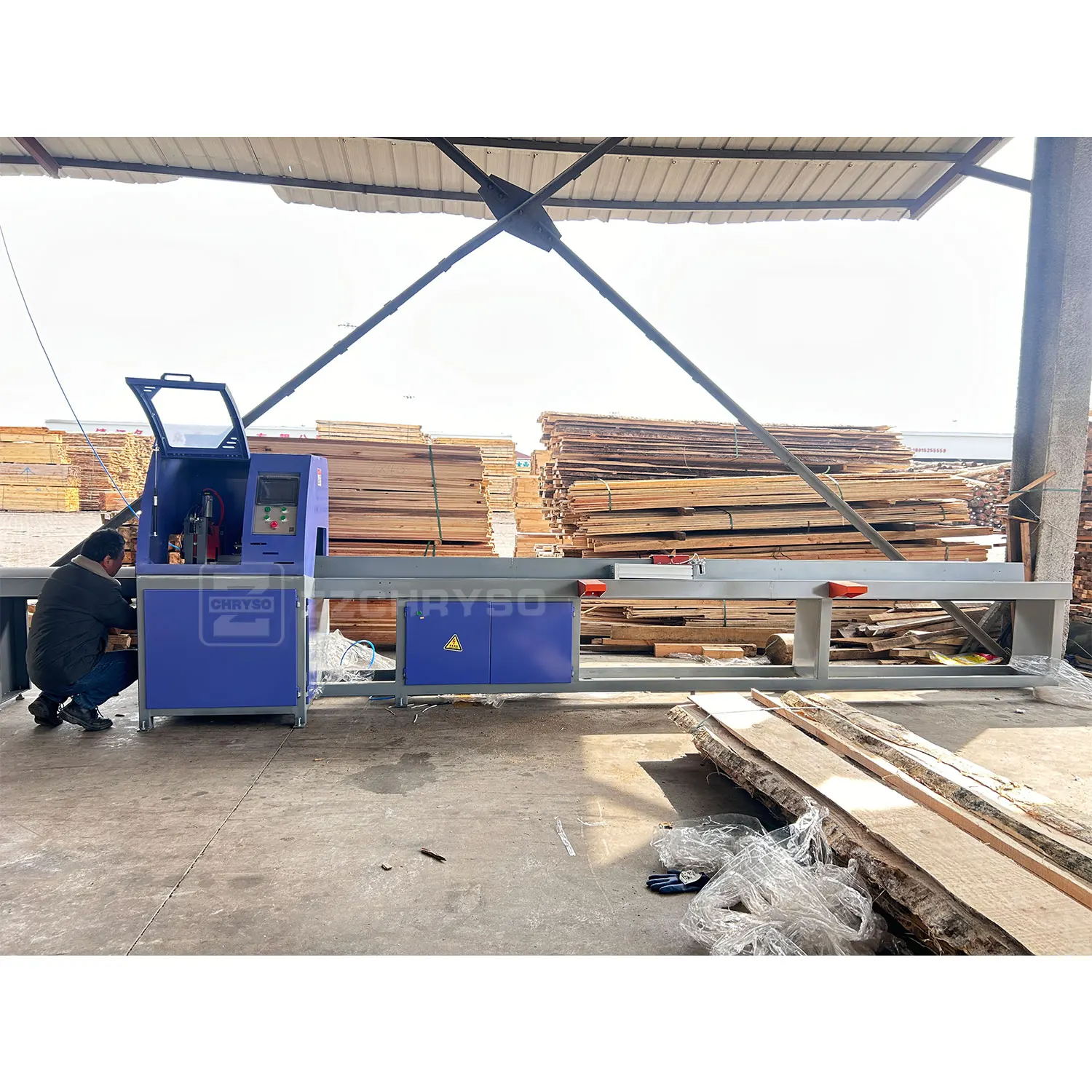 Hot Selling Wood Timber Cutting Machine Electric Cross Cut Saw for ...