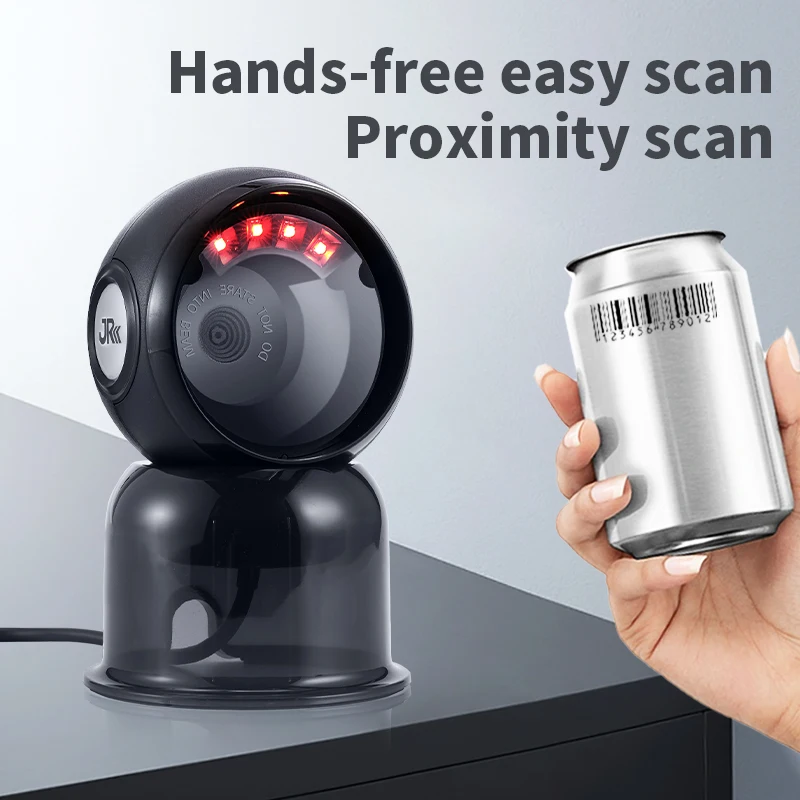 Jr Oem Desktop Corded Qr Code Scanner Reader Barcode Scanner 2d Omni ...