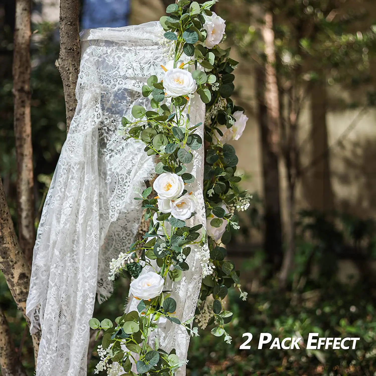 Wedding Table Centerpieces Eucalyptus Rose Flower Runner Flores ...