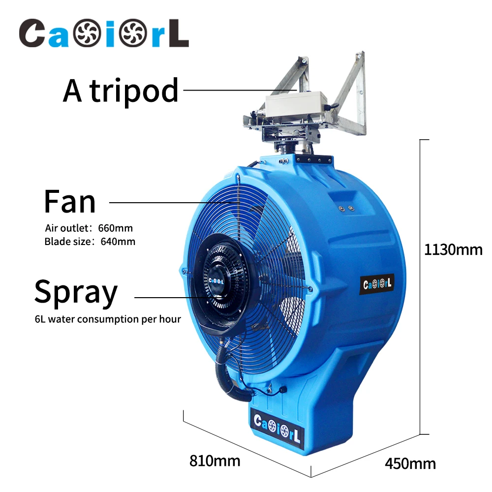 26" Wall Mist Fan 950w 8000cfm Ce Etl Sprayer Industrial Fogger Fan ...