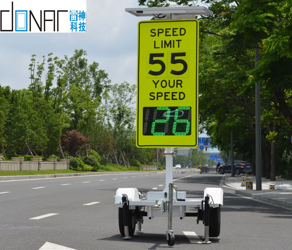 Movable Solar Powered Radar Speed Sign with Trailer Driver Feedback ...