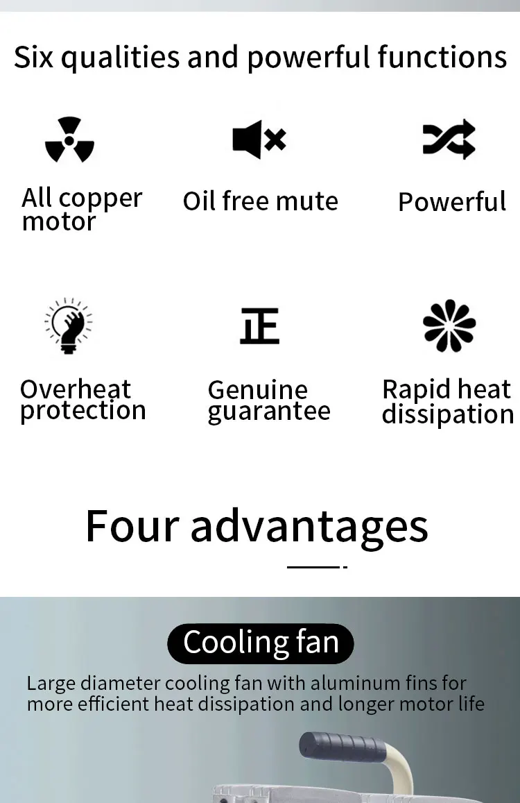 Small Portable Powerful Silent Oil-Free Air Compressor