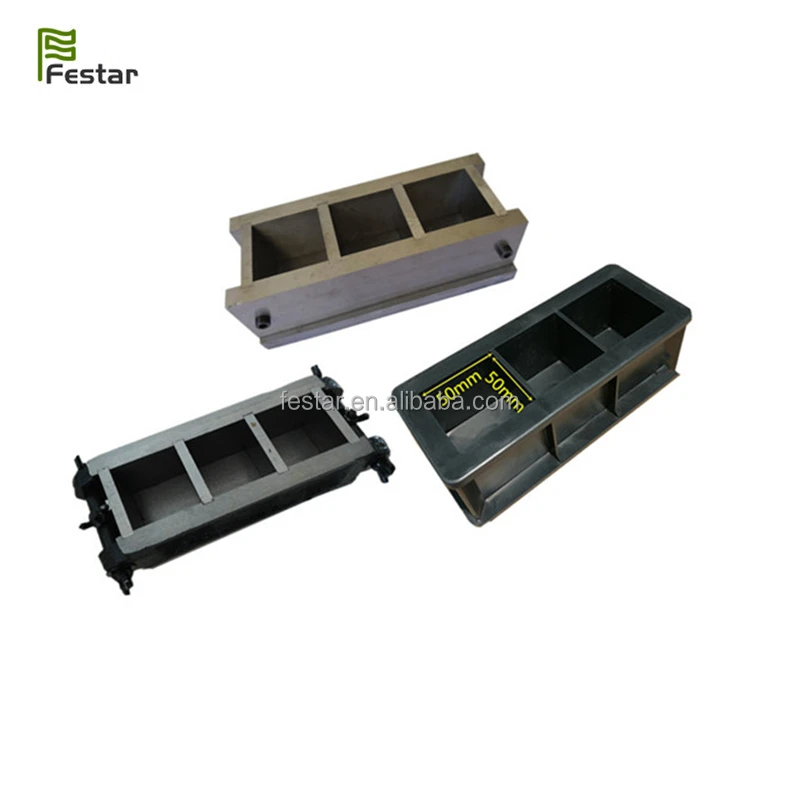 Three Gang Cube Testing Mould 50mm Steel Material Concrete Cube Moulds ...