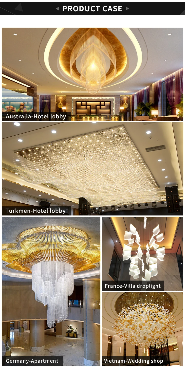 Customized Modern Hotel Lobby Villa Stair Leaf Restaurant Decoration ...