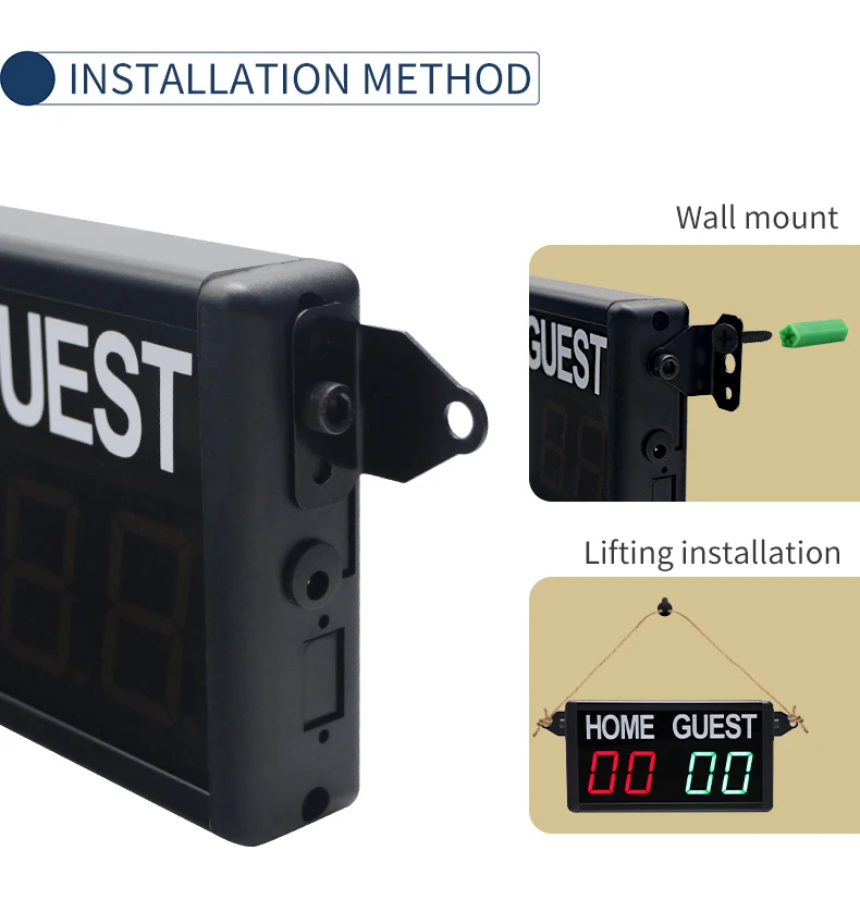 Digital Timer Battery Operated Portable Scoreboard for Table Tennis