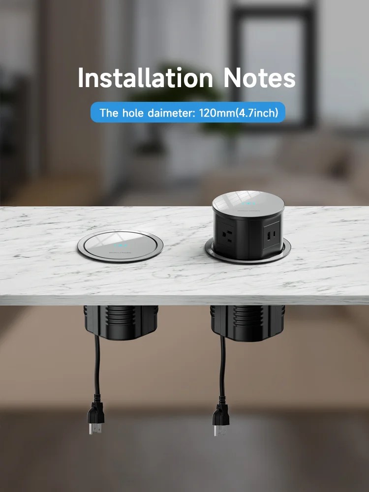 Top Quality Hidden Retractable Office Tables with Power