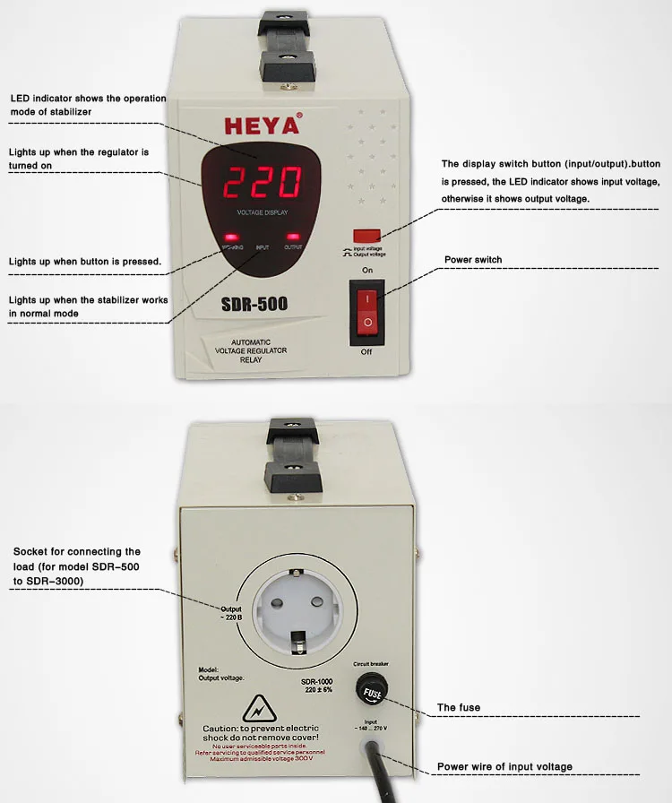 Sdr-12000va Single Phase Cpu-based Digital Circuit Relay With Led ...