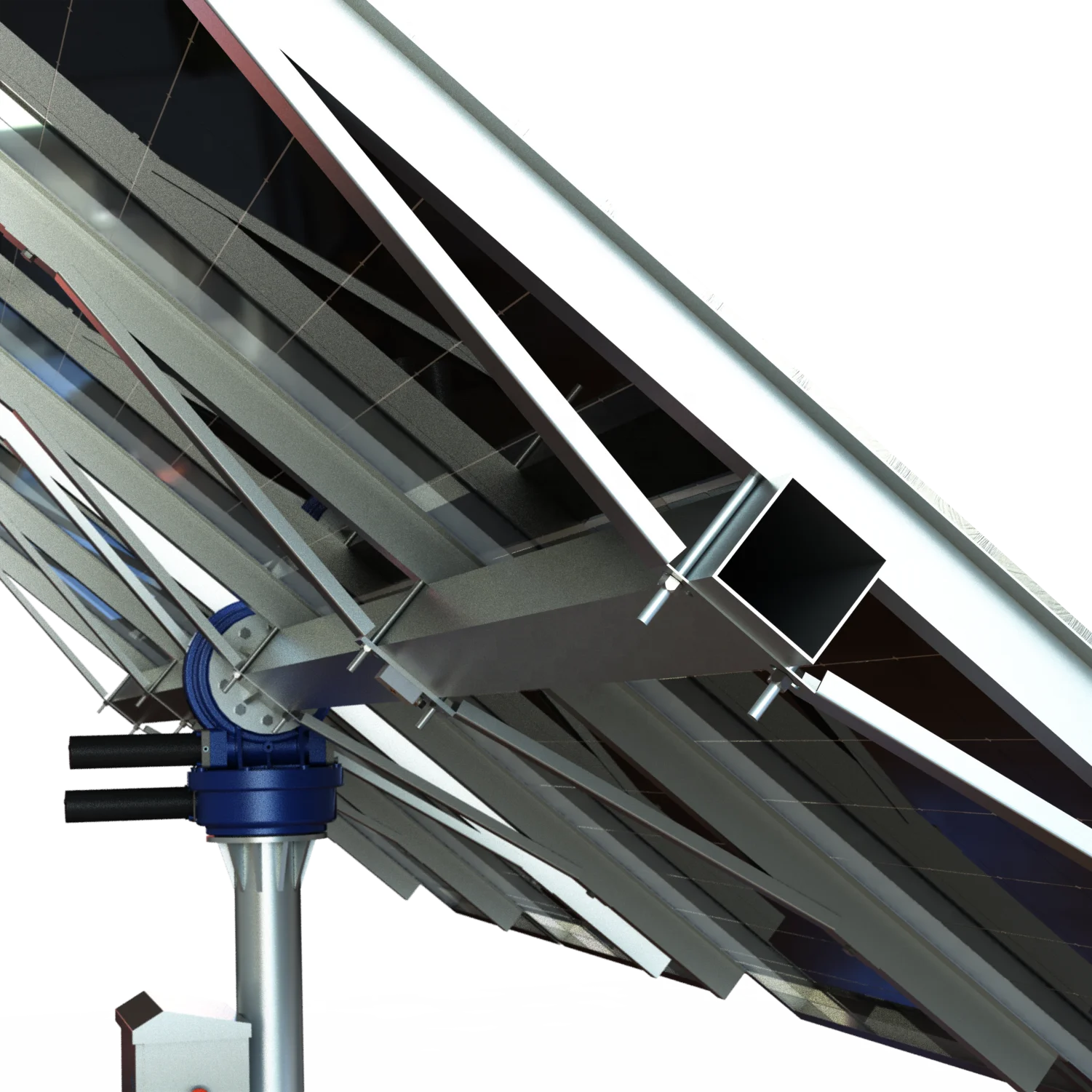 6kw Bofu Dual Axis Solar Tracker Sun Tracking Customized Odm With Dual Axis Slewing Drive With