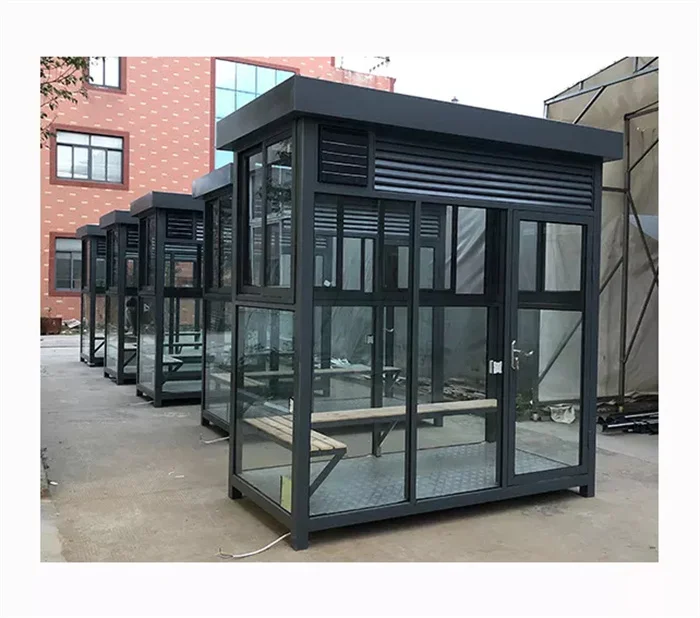 Prefab Steel Frame Glass Window Portable Outdoor Smoking Shelters ...