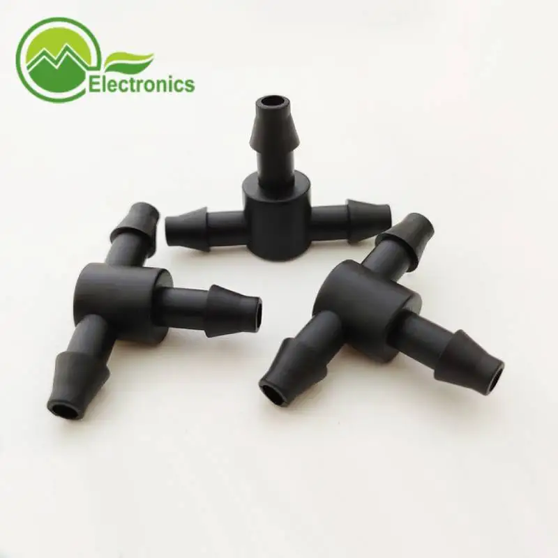MEGO 4-7mm Black ABS Plastic Water Tube Tee for Garden Irrigation ...