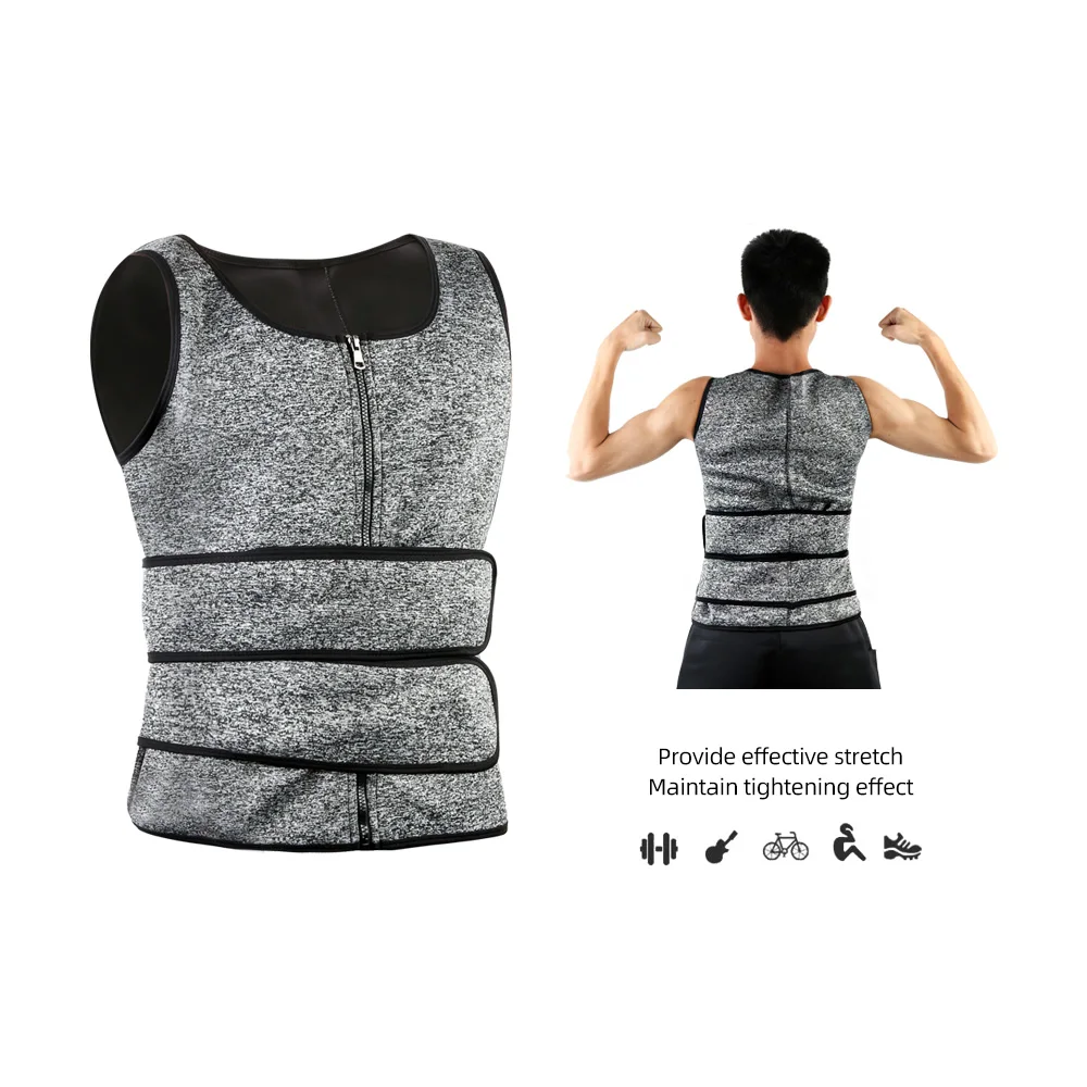 Men Sauna Suit Heat Trapping Shapewear Sweat Hot Thermo Suit Corset ...