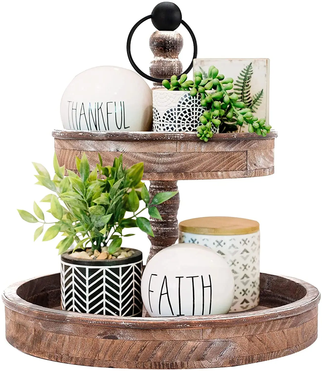 Wooden Circular Display Tray Round Wooden Platter For Macaron Plate ...