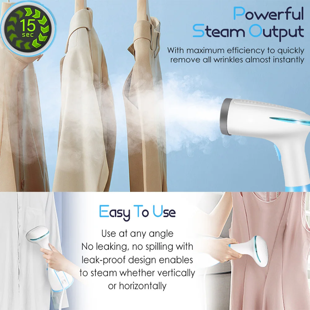 Handheld Garment Steamer Steamer Iron For Clothes 1500w Mini Portable ...