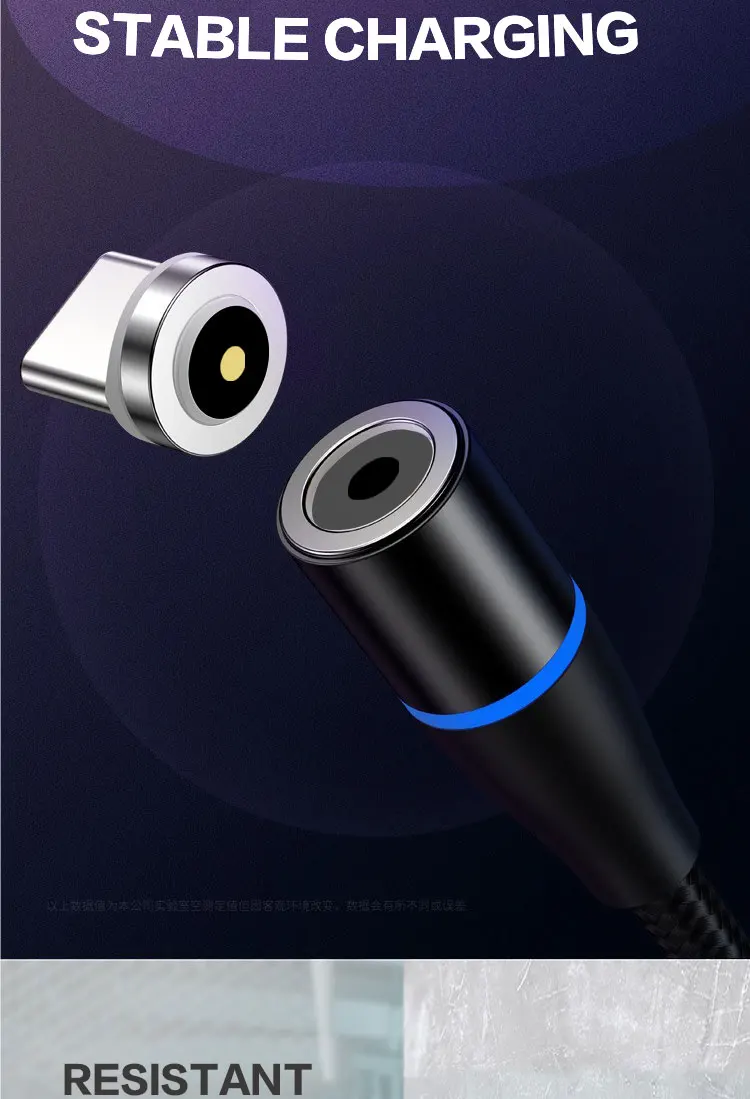 2A Magnetic Cable - 3 in 1 Charging Solution for Phones
