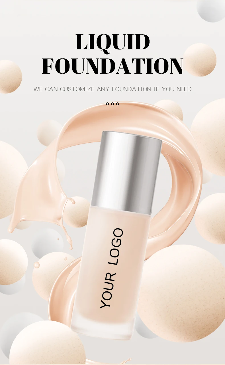 Natural Face Makeup Fond De Teint Liquid Private Label Foundation Matte ...
