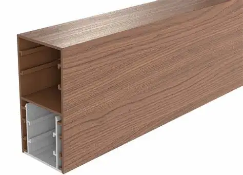 50x25 40mm Aluminum Battens Woodgrain Look Timber Wall Cladding Panel ...