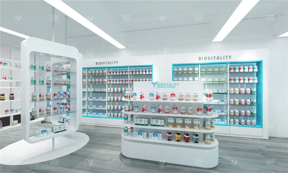 Custom Medical Gondola Shelving - Eco-Friendly & Stylish