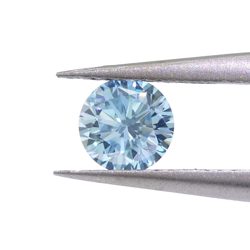 Hpht Cvd Light Intense Blue Color Round Shape Vs1 Wholesale Price Lab ...