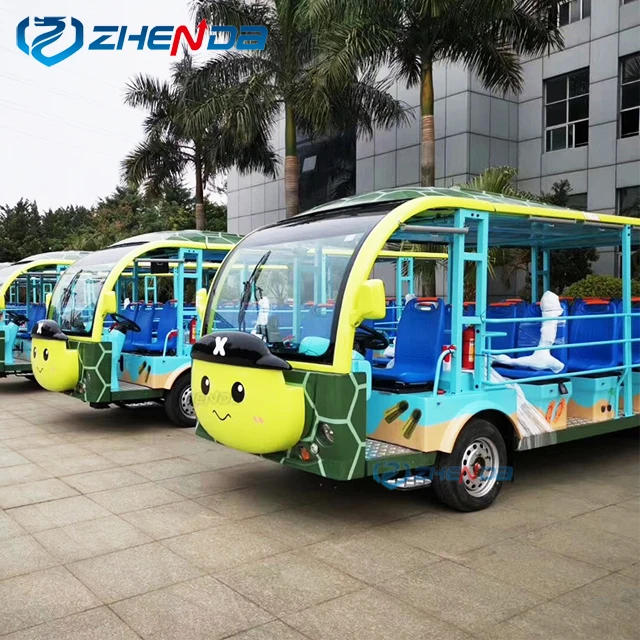 Cute Cartoon Multi-seat Amusement Park Sightseeing Car Electric ...