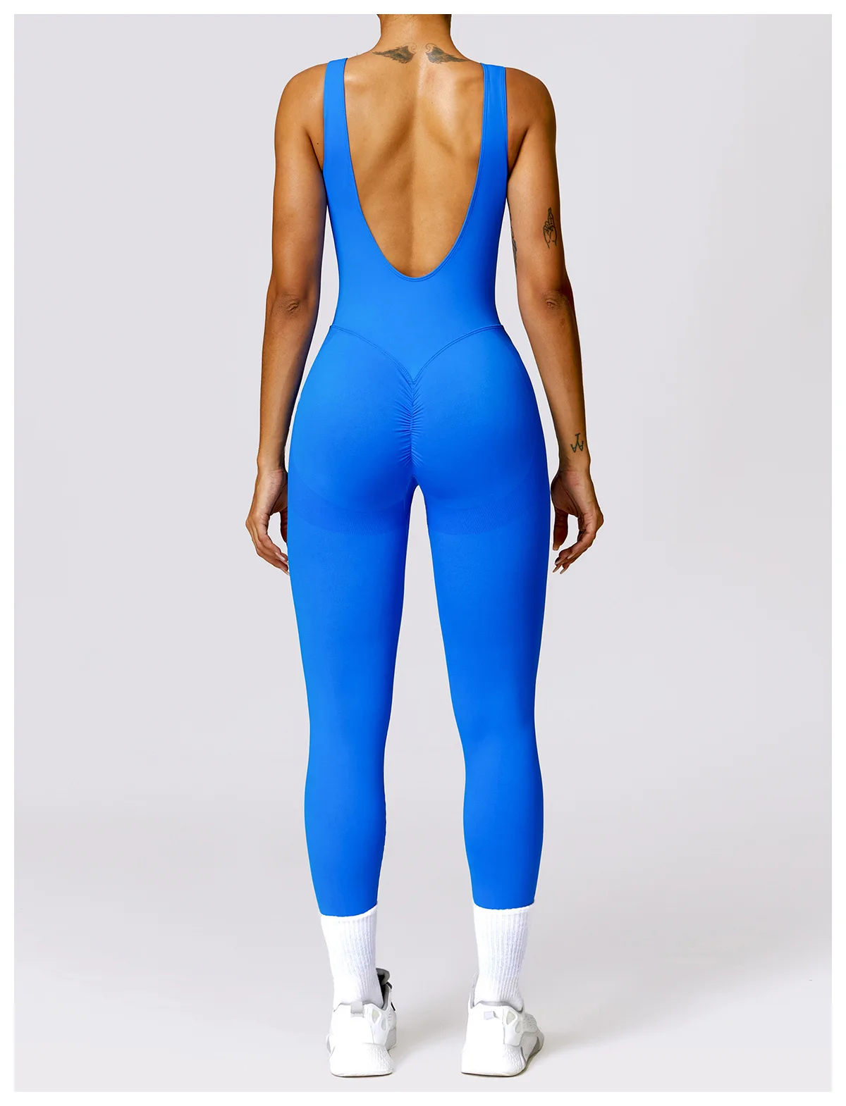 Full Length One Piece Gym Jumpsuit for Women - Scrunch Butt Bodysuit