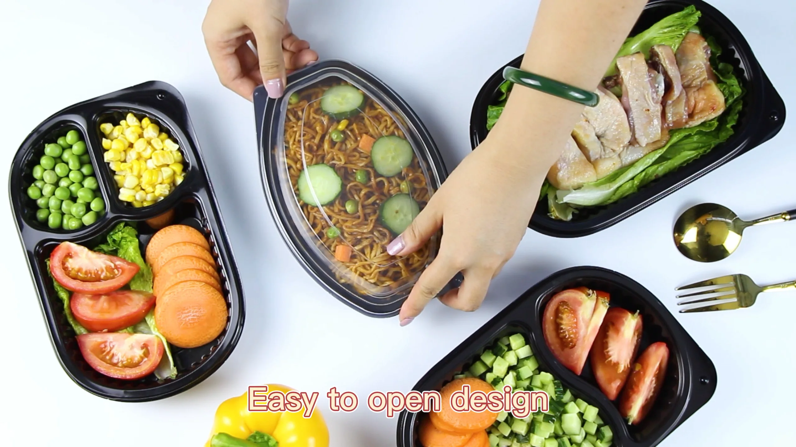 Factory Wholesale Microwavable Plastic Food Container With Compartment ...