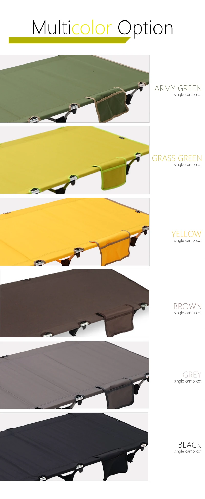 Outdoor Lightweight Folding Bed Portable Camping Simple Marching Bed ...