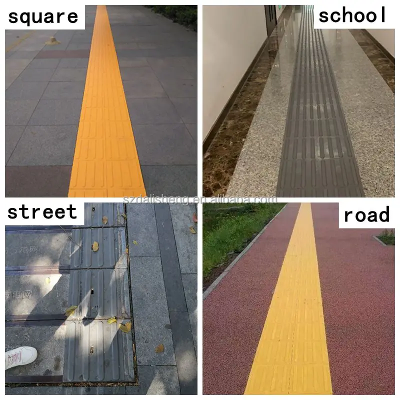 PVC TPU Plastic Rubber Tactile Indicator Paving Tiles