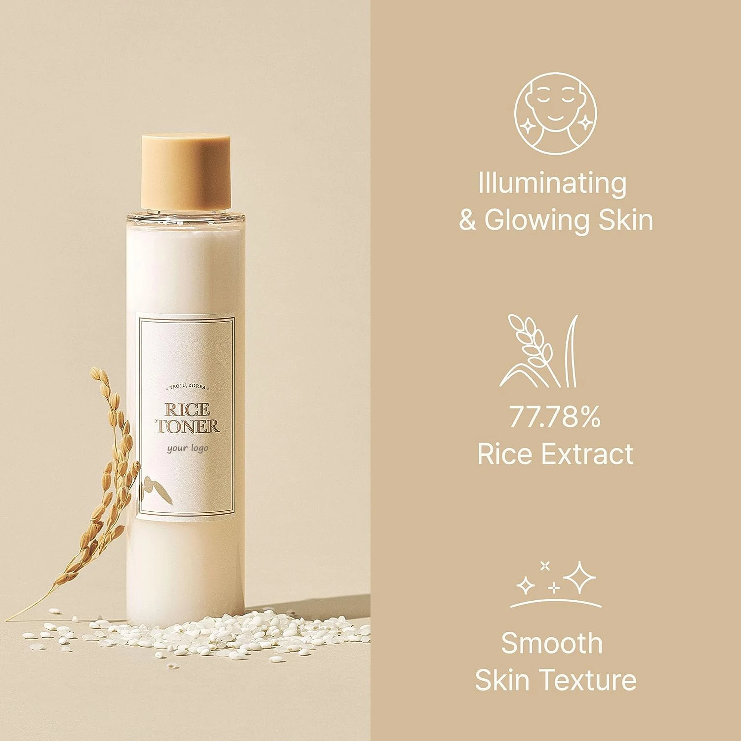 White Rice Serum Skin Brightening Fade Dark Spots Rice Water Spray Face ...