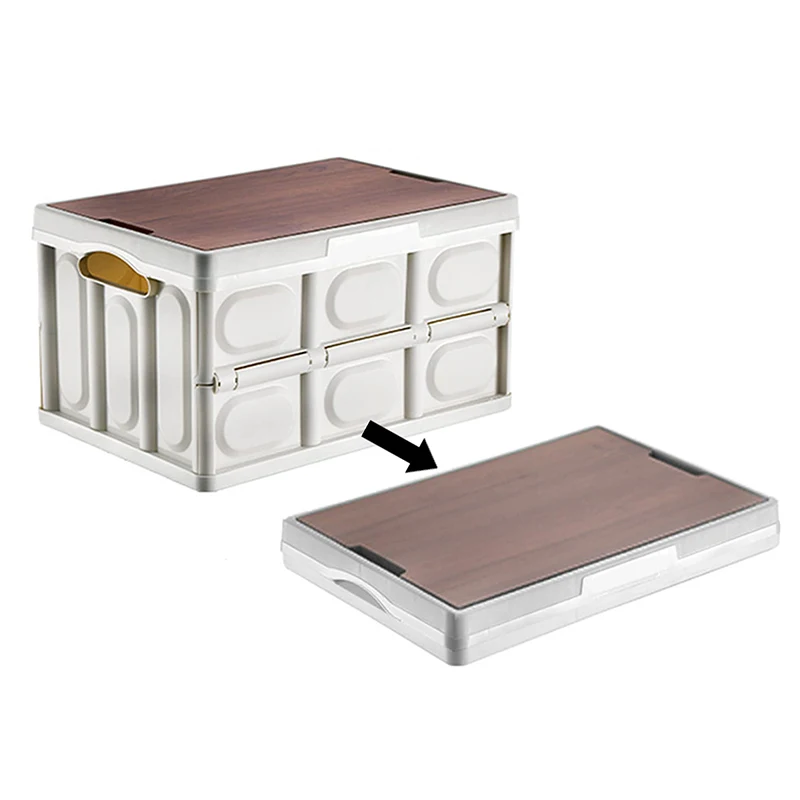 Kingpool Stackable Wood Lid Foldable Outdoor Camping Storage Bin ...