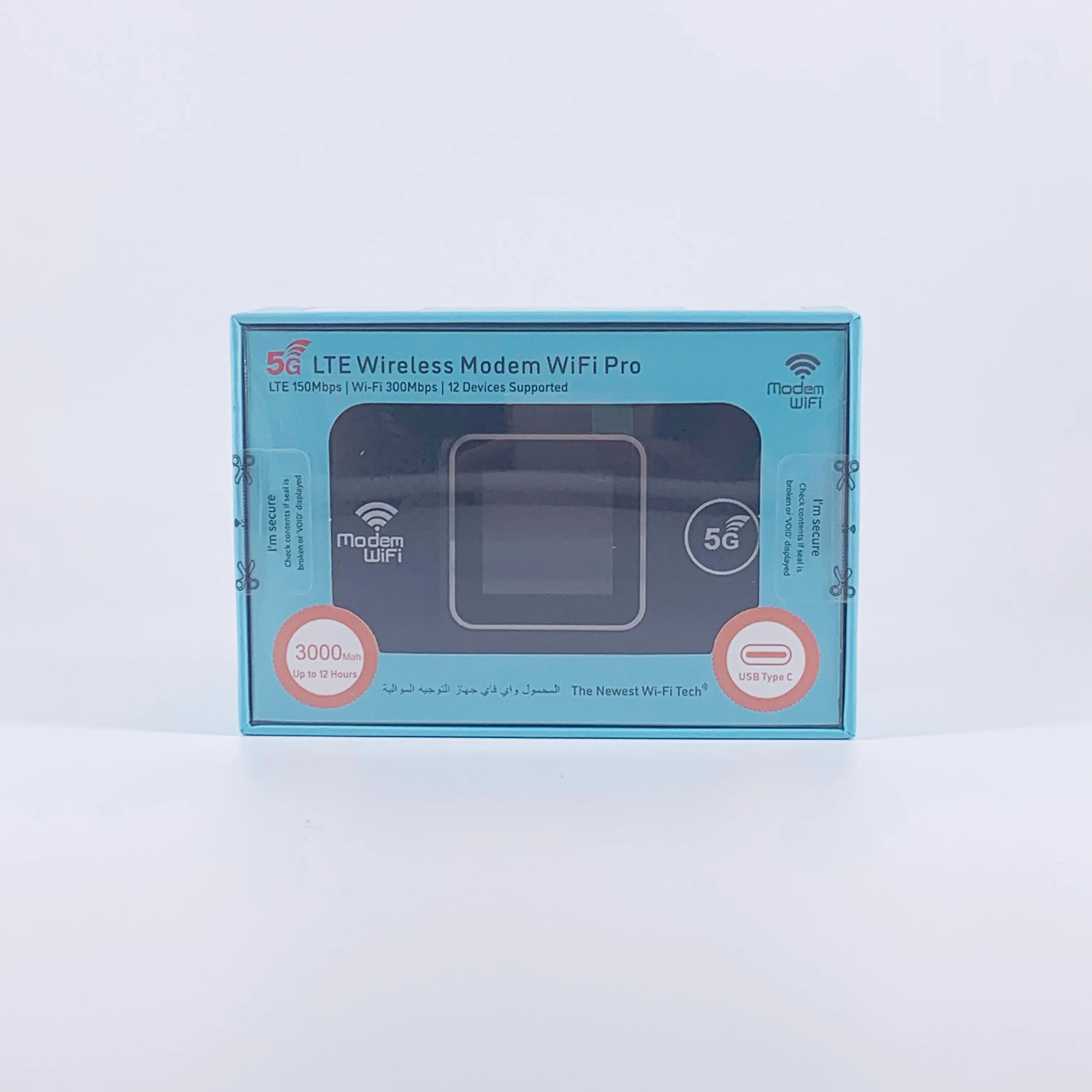 T-elek E5880-B OEM Pocket Mifi - 3000mah 4G LTE Router