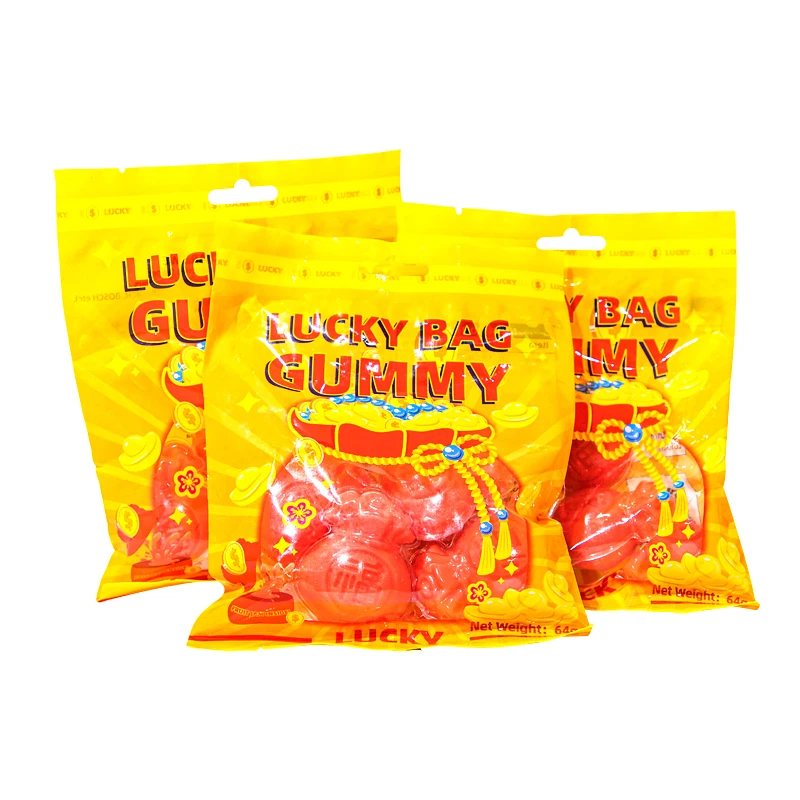 Chinese Traditional Designer Red Gummy Ball Red Lucky Chewy Sweet Gummy ...