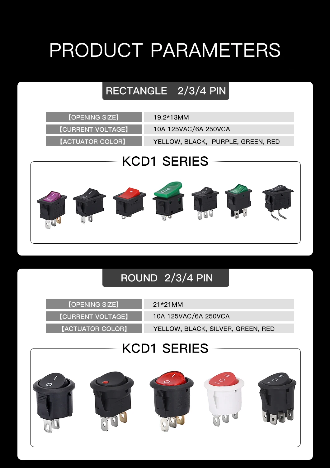 Miniature Rocker Switches T125 Boat Switch 2 Pin Rocker Switch T85 ...