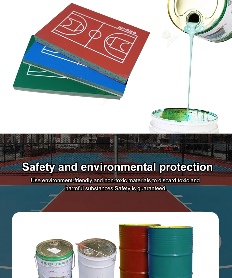 Athletic Court PU Sports Flooring - Durable & Shock Absorbing