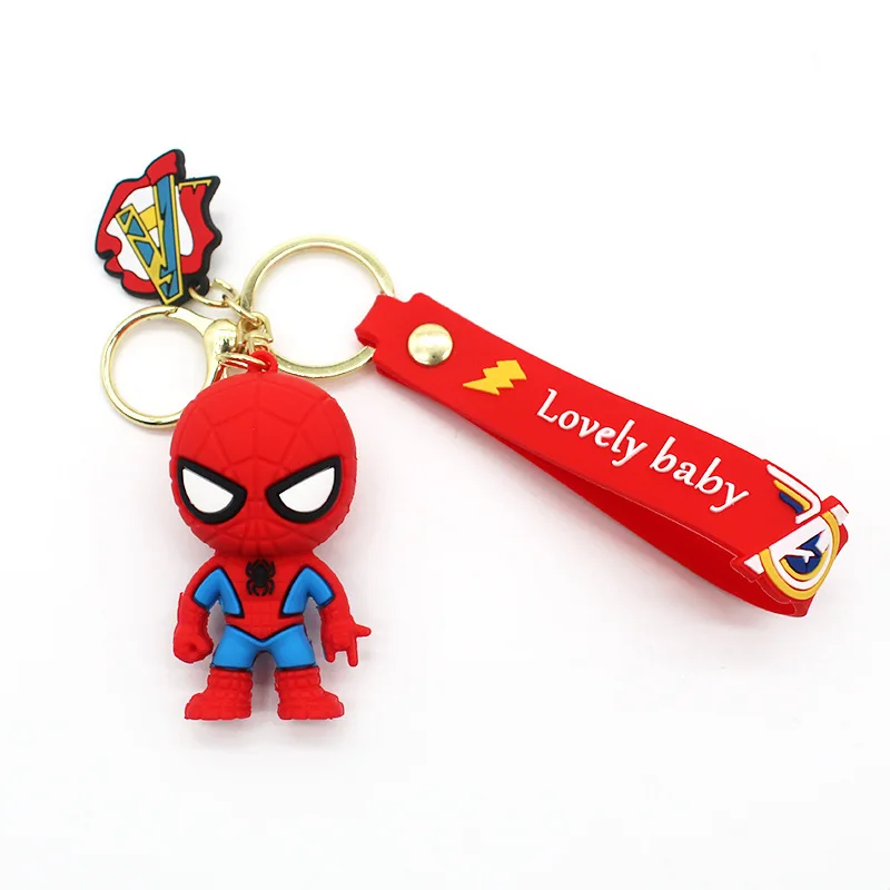 Avengers Alliance Spiderman Keychain Anime Figures Cartoon Iron Man ...