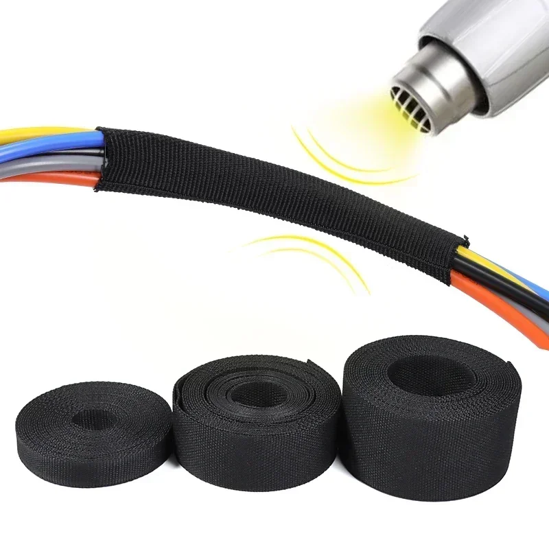 Heat Shrink Braided Cable Sleeve 6~100mm Insulation Flam Retardant Wire ...