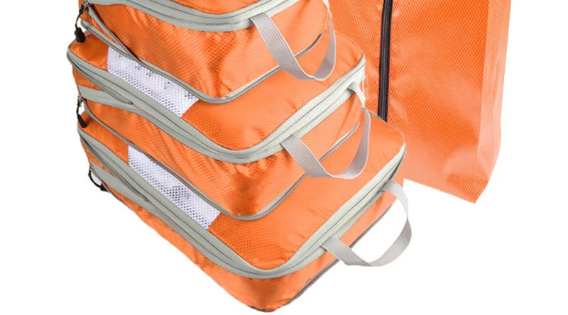 Gg495 Luggage Compressible Packing Pouch Foldable Zipper Mesh Clothing ...