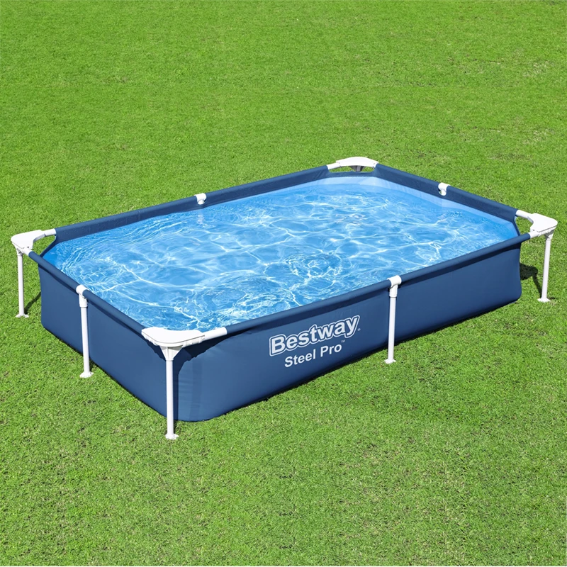 Bestway Steel Pro 56401 Piscina Blue Rectangular Above Ground Pool ...