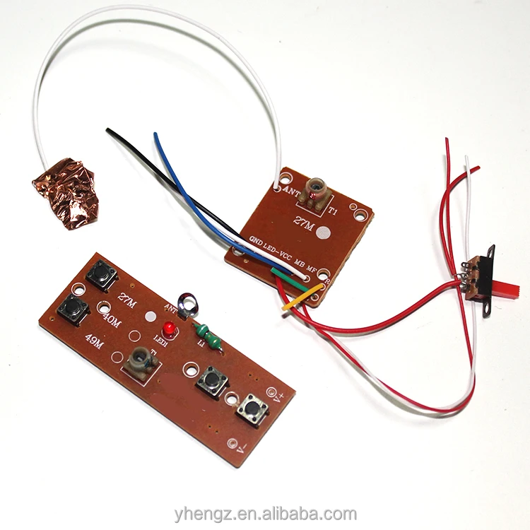 2 Channel 4 Channel PCB Electric 27MHZ Remote Control Toy RC Car ...