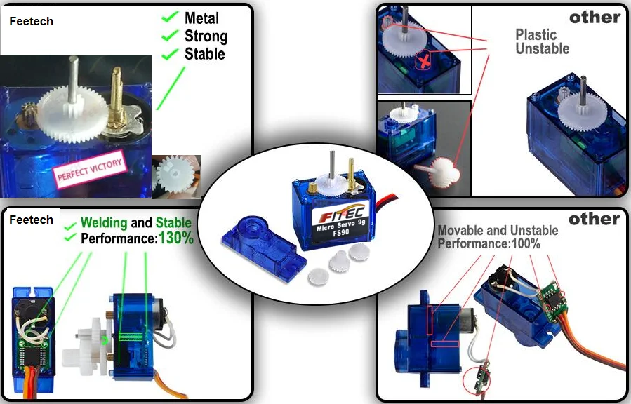 9g Servo Sg90 9g 180 Degree Micro Servo Motor For Robot Kits Servo ...