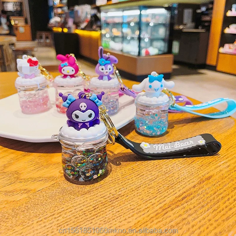 Wholesale Creative Acrylic Keychain Oil Into Bottle Floating Bubble ...