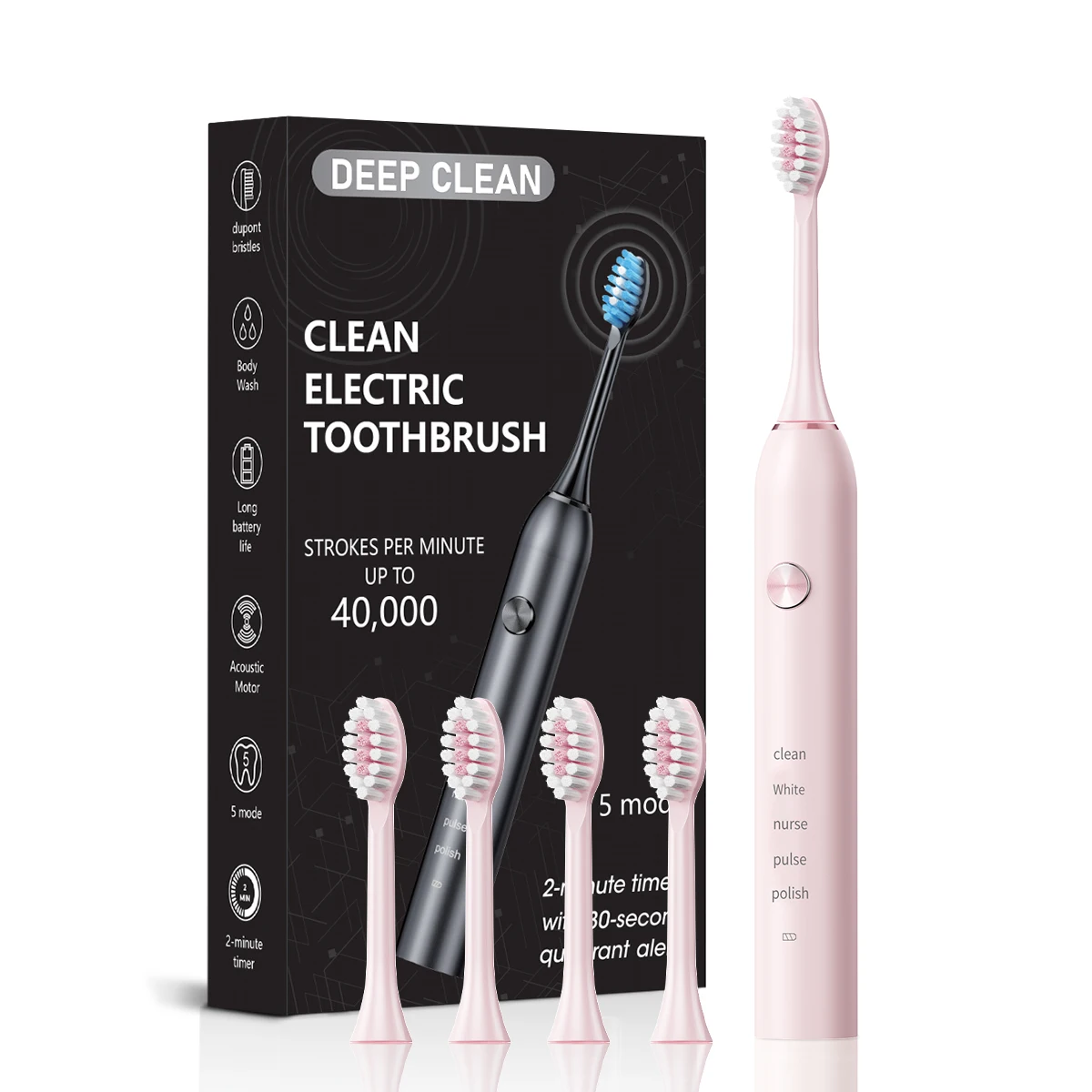 Oral Care Smart Timer Electronic Tooth Brush Rotary Electric Toothbrush ...