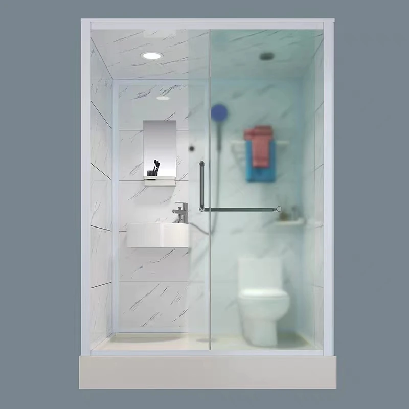 Integrated Bathroom Pod: Modern Prefabricated Shower Room with Toilet ...