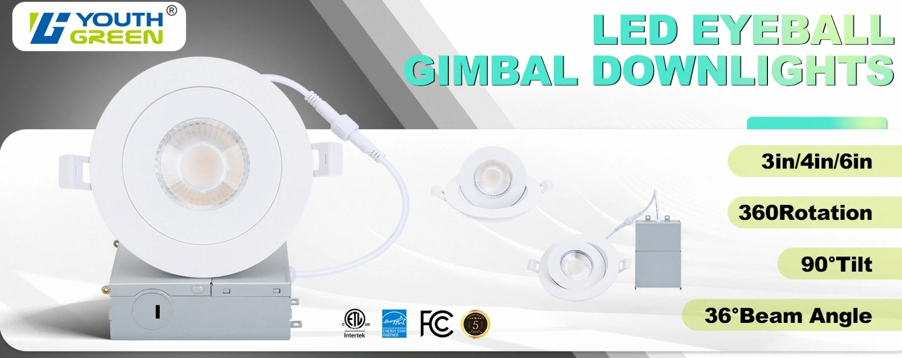LED Gimbal Light - High Quality Cob Embedded Ceiling Light