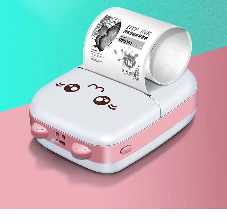 Mini Portable Thermal Pocket Mobile Printer Stickers Label Photo ...