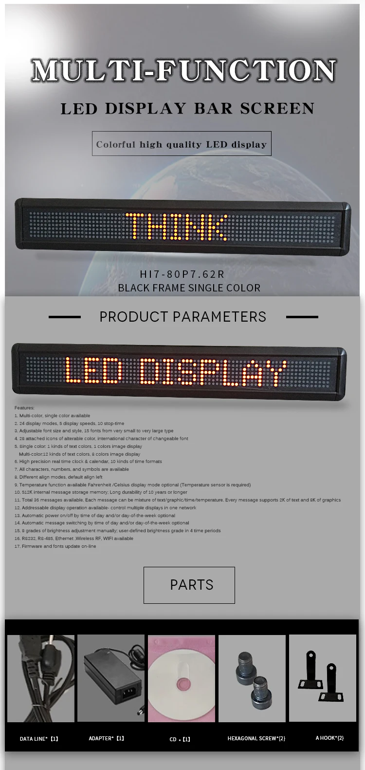 Goakgaan Brand P7.62 Red Led Moving Message Signs Display Led Screen - Buy Led Moving Message ...