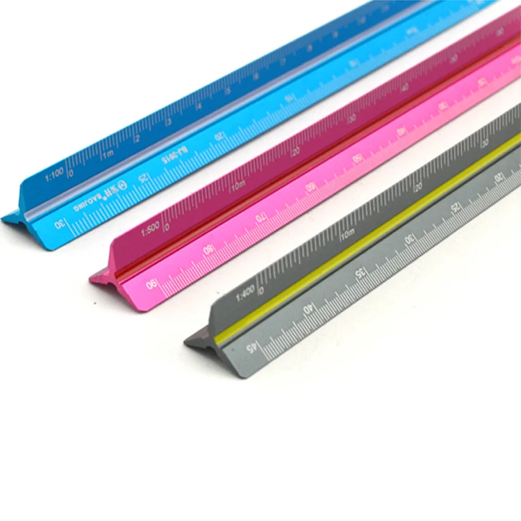 Mini 15cm Safety Cutting Triangle Scale Ruler Measuring Drawing Custom Architect 12 inch ...